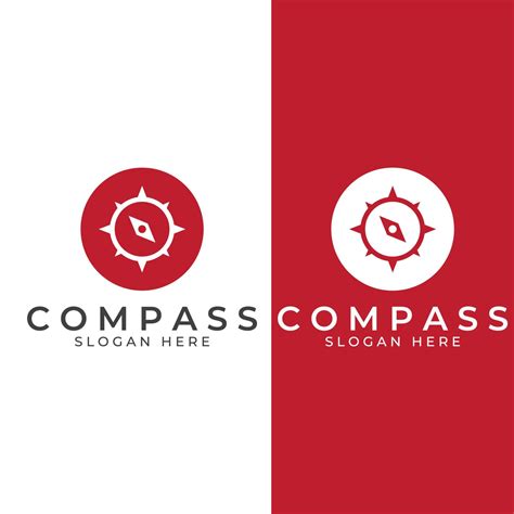 Compass Logo Directional Guide Or Pandom Compass Logo Icon Vector