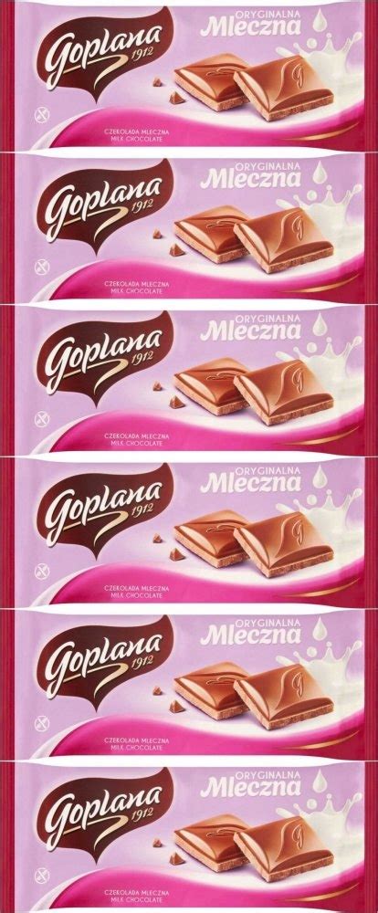 Czekolada Goplana Mleczna 90g X6 5900352013305 • Cena Opinie