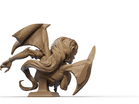 Demona Bust D Print STL File For D PrintingCults