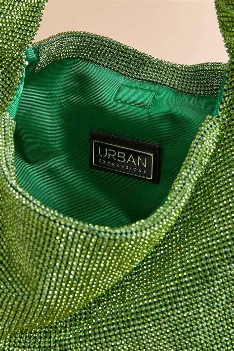 Versona Mesh Rhinestone Hobo Bag