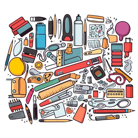 Office Supplies Clip Art Office Supplies Royalty Free Stock Vector