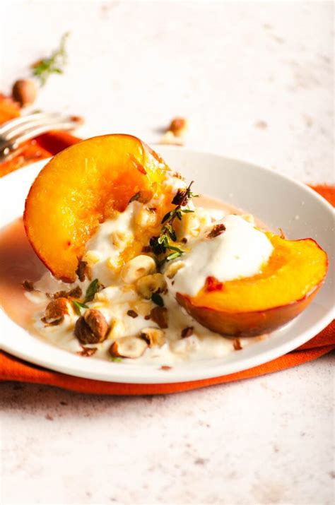 Baked Nectarines With Hazelnuts And Yogurt Lost In Food