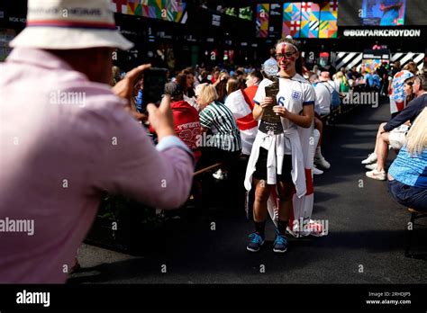 An England Fan Ahead Of A Screening Of The Fifa Womens World Cup 2023