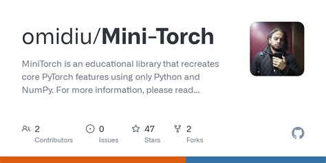 Github Omidiu Mini Torch Minitorch Is An Educational Library That Recreates Core Pytorch