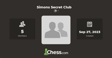 Simons Secret Club Chess Club
