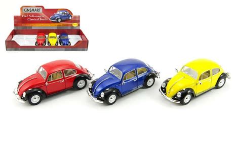 Auto Kinsmart Vw Classical Beetle Kov 17cm Volný Chod 3 Barvy