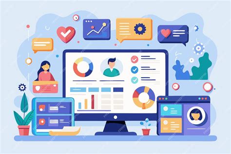 A Vibrant Social Dashboard Showcases Customizable Profiles And Data Analytics Promoting User