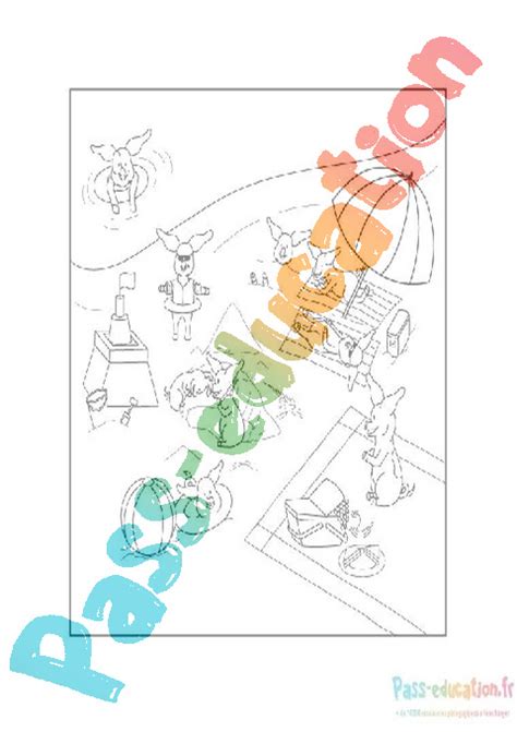 Coloriage gratuit de plage dessins à télécharger et à imprimer pour enfants