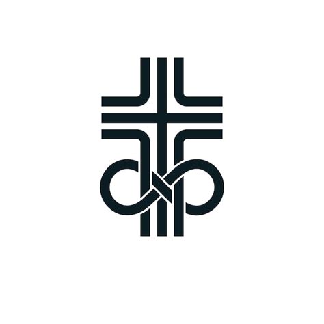 Symbole Conceptuel De Dieu Immortel Combiné Avec Le Signe De La Boucle