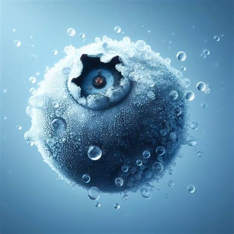 Premium Photo Frozen Blueberries Background