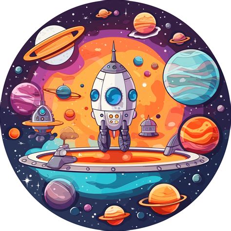 Universe Space Space Trip Designcartoon Outer Space Set 24521091 Png
