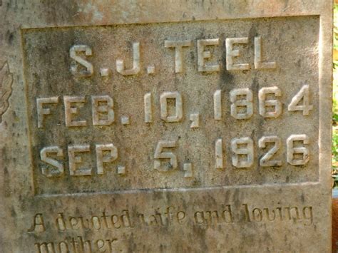 Sarah Jane Jordan Teel 1864 1926 Find A Grave Memorial