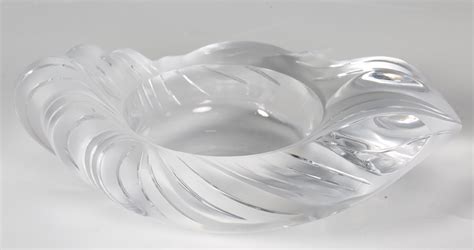 A Lalique Frosted And Clear Glass Aladdin Pattern Bowl Late 20th