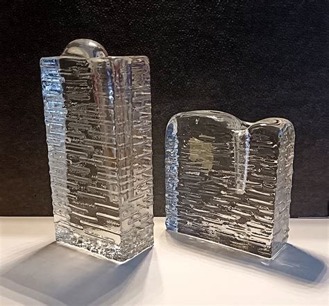 Marsberger 2 X Solifleur Block Vase Vase Block Glass 70s Op Etsy
