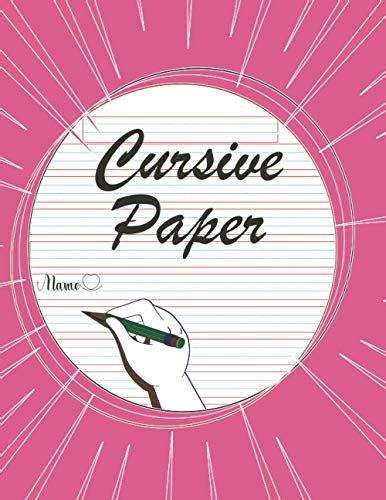 Cursive Paper Cursive Ruled Notebook Paper Colored Lined Notebook