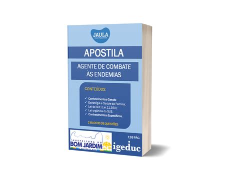 Apostilaagente De Combate Às Endemiasbom Jardim Pe Jaula Cursos