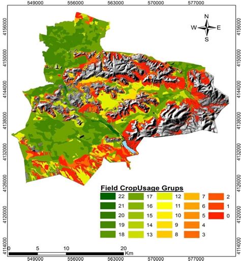 Distribution Of The Field Crop Suitability Class Map Of The Study Area