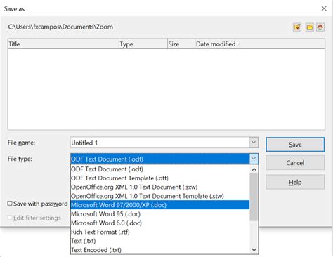 Saving A Document Apache OpenOffice Wiki
