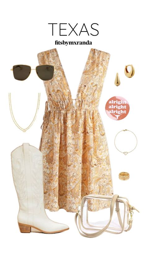 A Dress And Cowboy Boots Are Featured In This Image