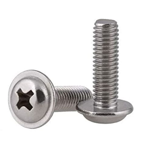 Stainless Steel Pan Phillips Washer Head Machine Screw Size 2 Inch At