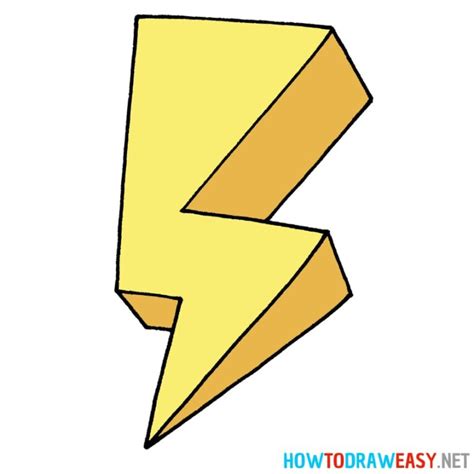 How To Draw A 3d Lightning Bolt How To Draw Easy