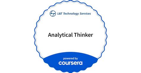 Analytical Thinker Was Issued By Coursera To Jaiprakash Rai Jaiprakash Rai
