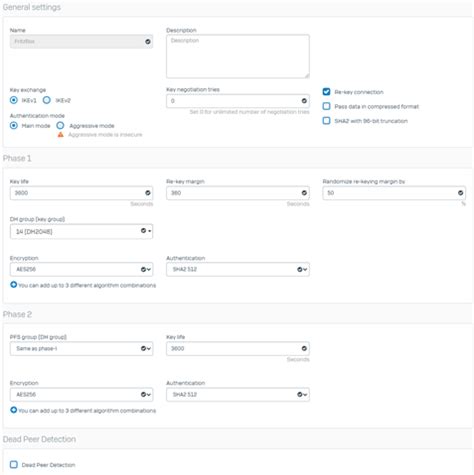 IPsec Site2Site From XG To AVM FritzBox Discussions Sophos Firewall