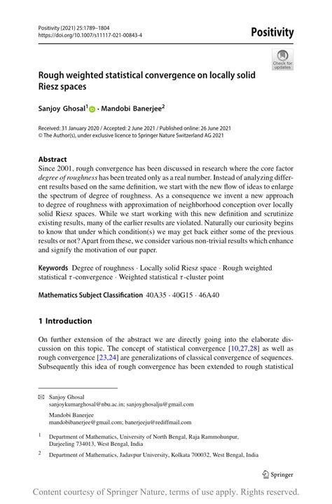 Rough Weighted Statistical Convergence On Locally Solid Riesz Spaces Request Pdf
