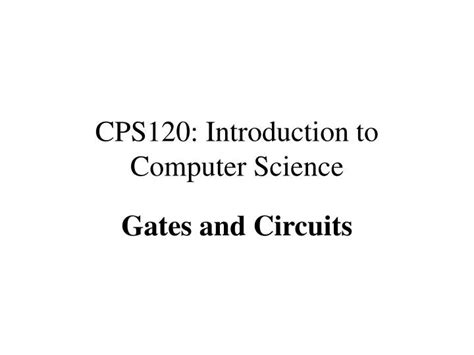 Ppt Cps120 Introduction To Computer Science Powerpoint Presentation