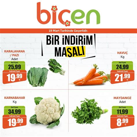 Biçen Market Mart Aktüel Kataloğu Halk Günü İndirimleri Akakçe Aktüel