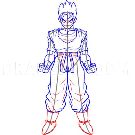How To Draw Gohan Drawing Step By Step By Dawn Dragoart