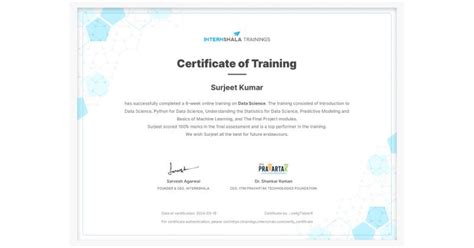 Completed Data Science Certificate Surjeet Kumar Posted On The Topic