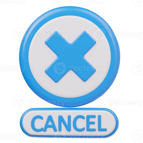 Cancel Icon 3d Illustration 51069713 Png