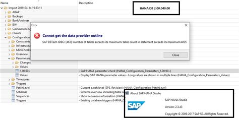 Solved Number Of Tables Exceeds Its Maximum Table Count I Sap