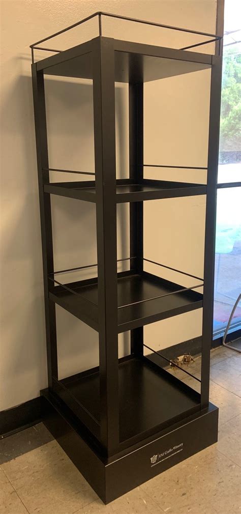 New 4 Tier Metal Chassis Bin Wine Beverage Display Rack Gallo Winery