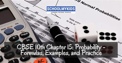 Cbse Class 10th Maths Chapter 14 Probability Formulas Examples