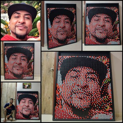 Illusion Rubiks Cube Mosaic Portrait Of Rob From Mad Pogo Mosaic Portrait Illusions Rubiks Cube