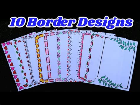 Easy Designs For Borders In Projects
