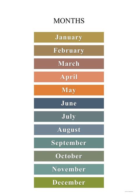 Months Of The Year Artofit