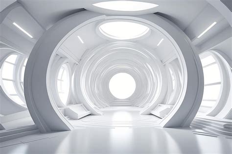 Premium Photo Abstract Architecture Background 3d Illustration Of White Circular Building