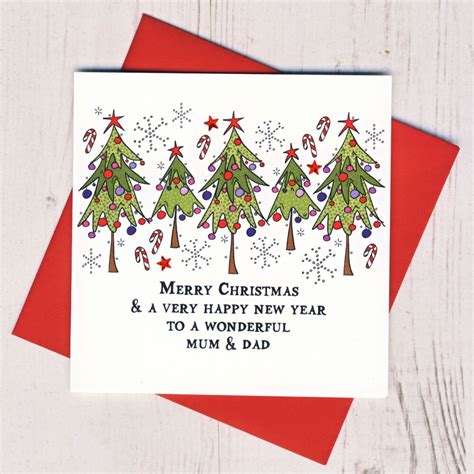 Mum And Dad Christmas Card
