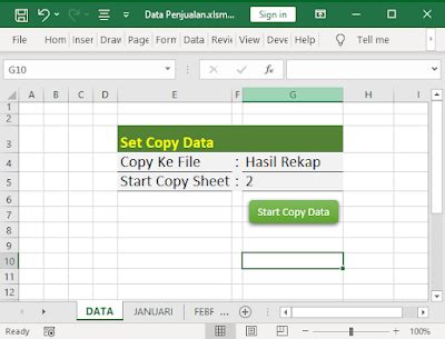 Cara Copy Semua Data Sheet Excel Ke File Excel Lain Otomatis Dengan