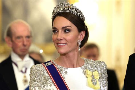 Kate Middleton Wears First Tiara As Princess Of Wales At State Banquet
