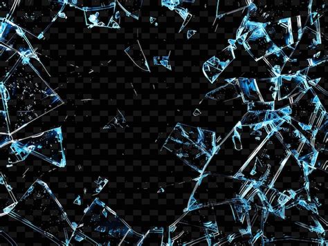 Premium Psd Shattered Mirror Fragments With Jagged And Sharp Edges