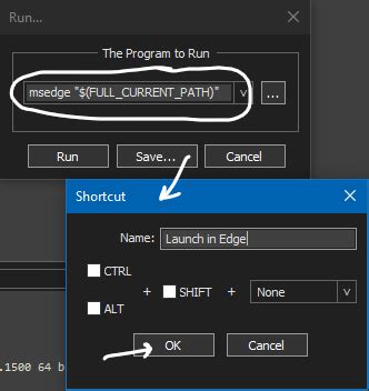 How To Add Run Option In Notepad For Launch In Edge Notepad Community