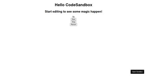 Stopwatch Redux Codesandbox