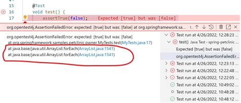 The Simplified Stack Traces For Failing Cases Should Start From The