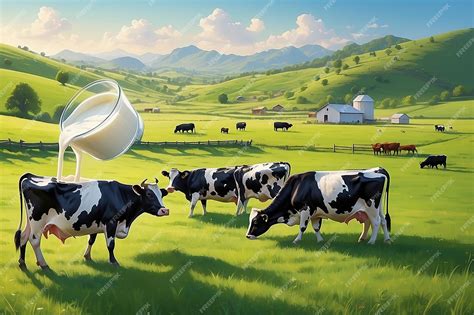Premium Photo Milk And Dairy Farm Advertisement Design Vector Milk