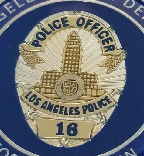 Lapd Los Angeles Police Department Foothill F16 Coin Series 1 From