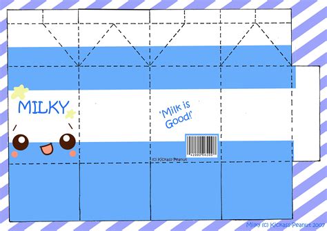 Milk Milky Paper Toys Template Papercraft Templates Printables
